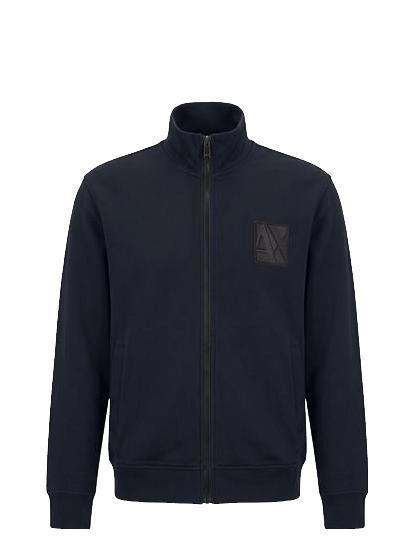 Armani Exchange Midnight Cotton French Terry Sweatshirt - Midnight Blue
