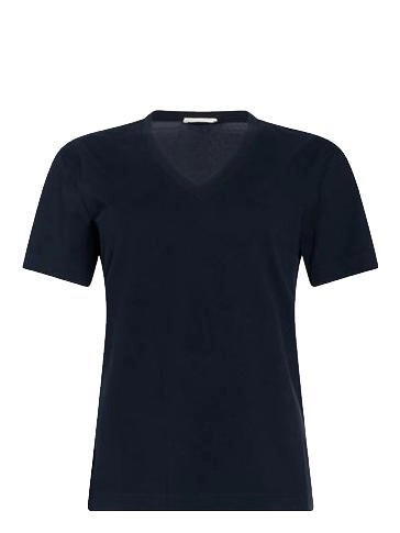 CIRCOLO 1901 Midnight Cotton Jersey V-neck T-shirt - Blue