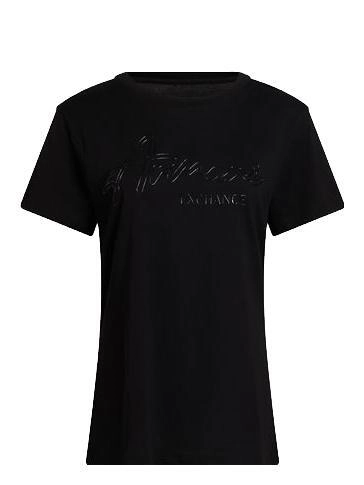 Armani Exchange Cotton T-shirt With Logo Print - Black
