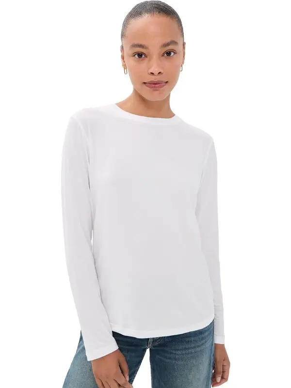 Velvet By Graham & Spencer Barbara Long Sleeve Top - White