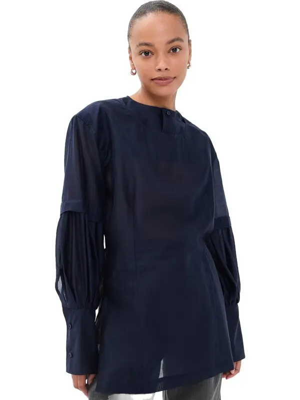 THE LATEST Erin Muslin Blouse - Night Blue