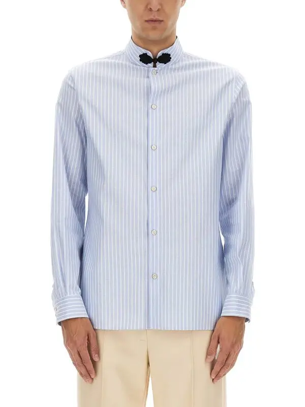 Valentino Garavani Cotton Oxford Shirt With Toggle - Multicolor