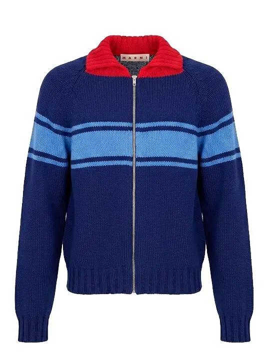 Marni Stripe Cardigan - Ocean