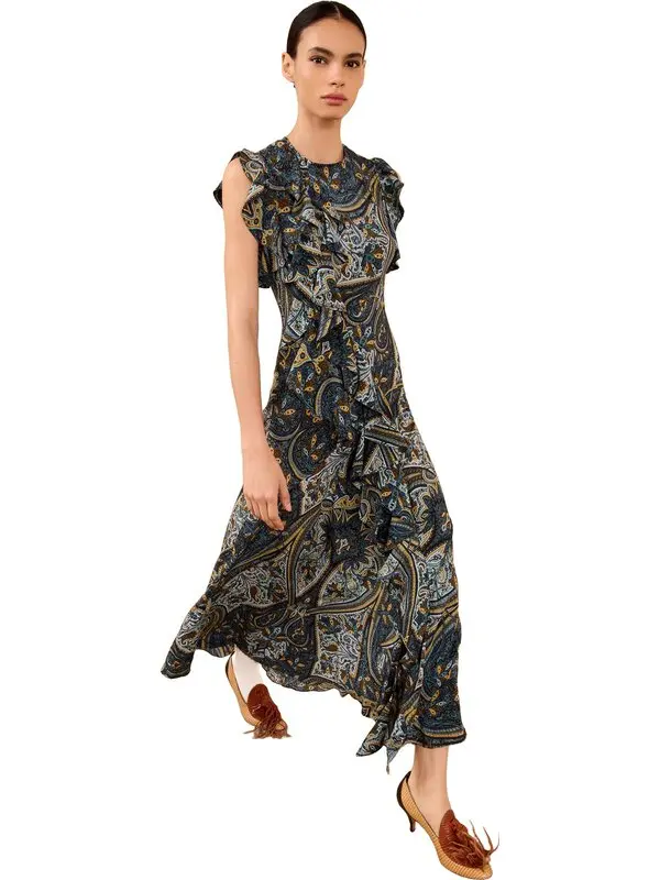 Ulla Johnson Ameline Sleeveless Silk Dress - Prussian