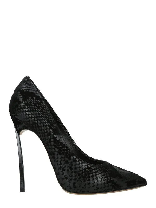 Casadei Snake-effect Blade Kitana Stiletto Pumps - Black