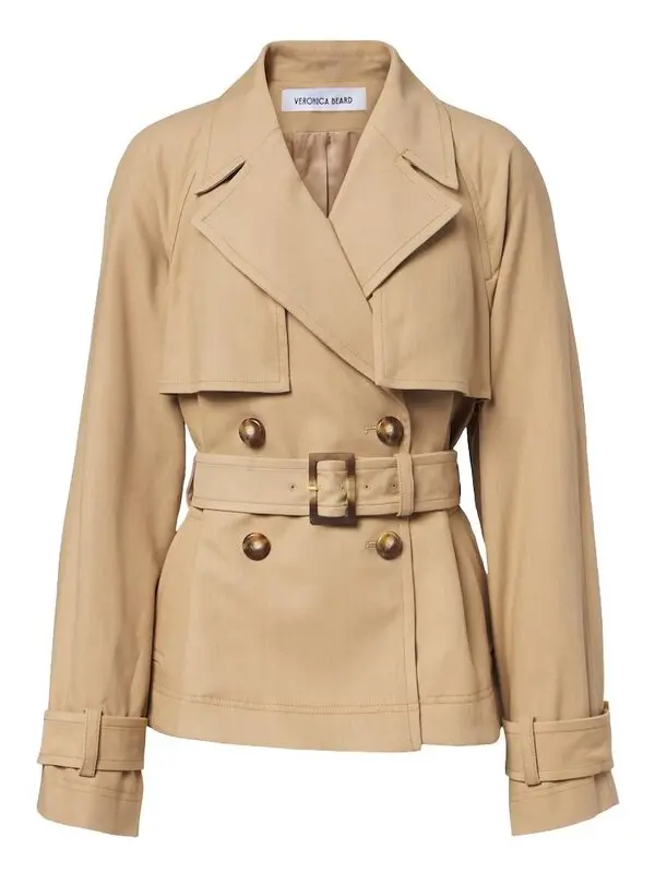 Veronica Beard Lazaro Trench Coat - Beige