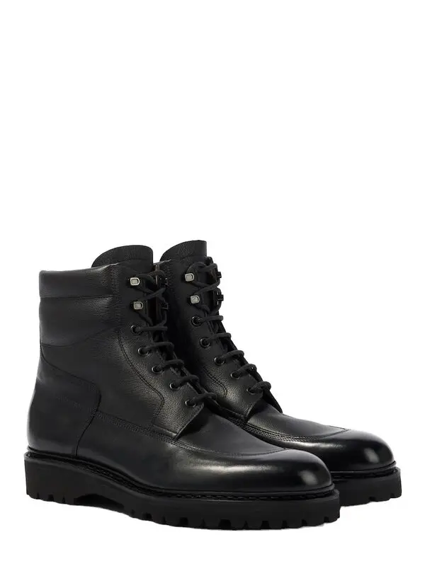 John Lobb Leather Boots - Black