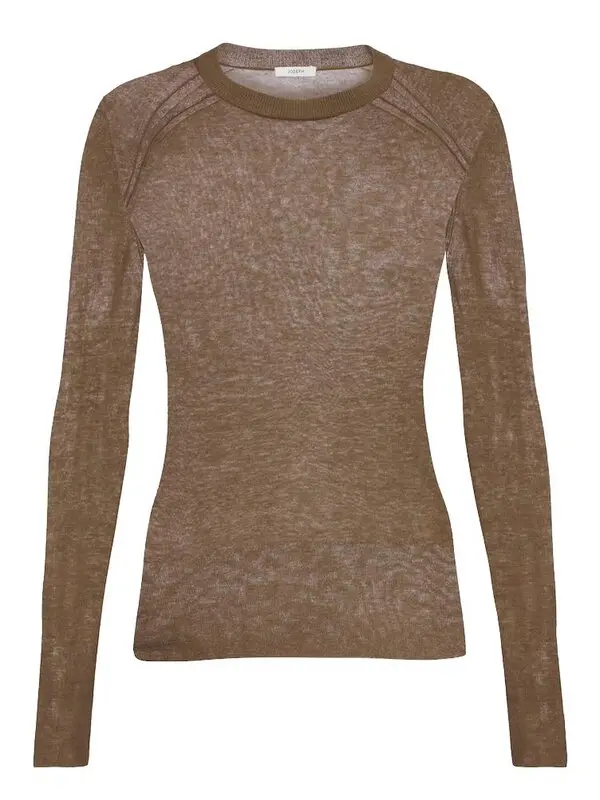 JOSEPH Geras Cashmere Sweater - Brown
