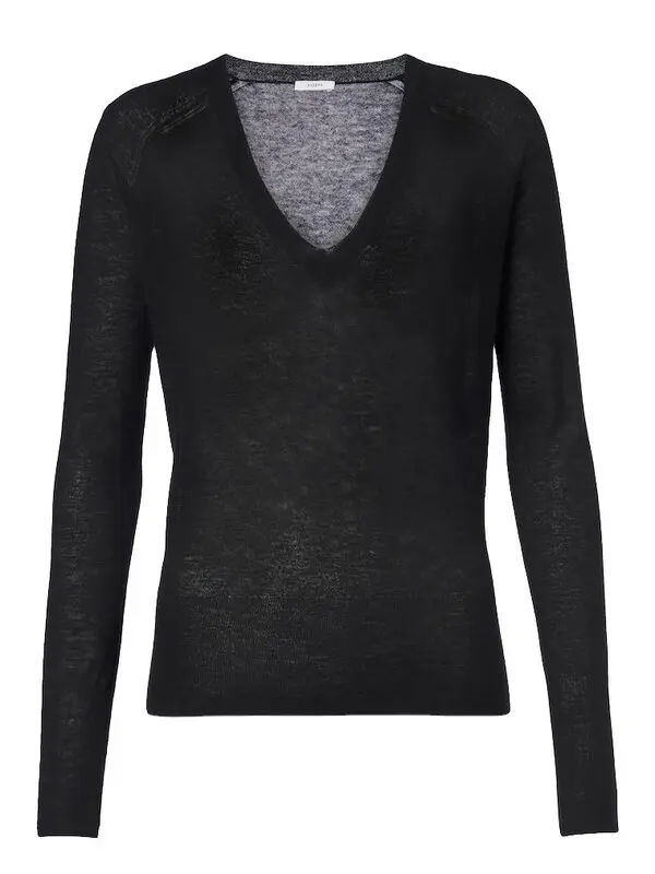 JOSEPH Cashmere V-neck Sweater - Black
