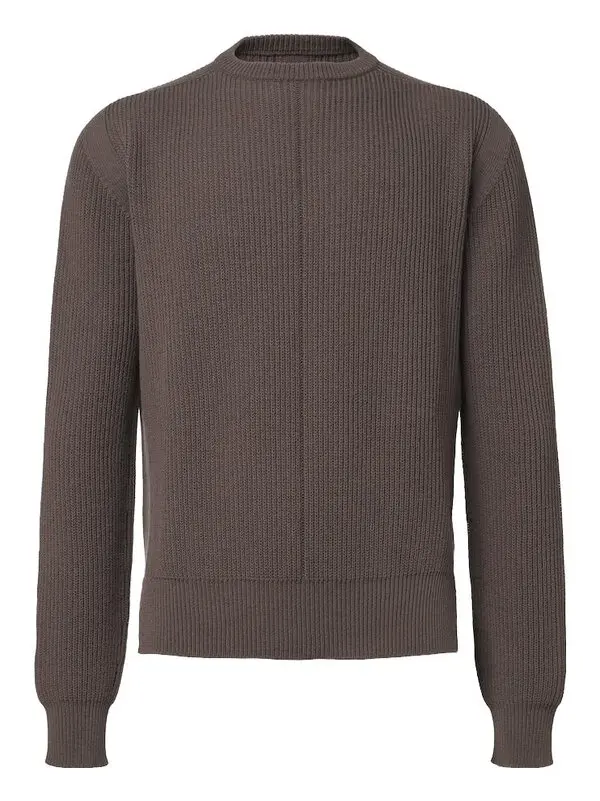 Rick Owens Ribbed-knit Virgin Wool Sweater - Grey