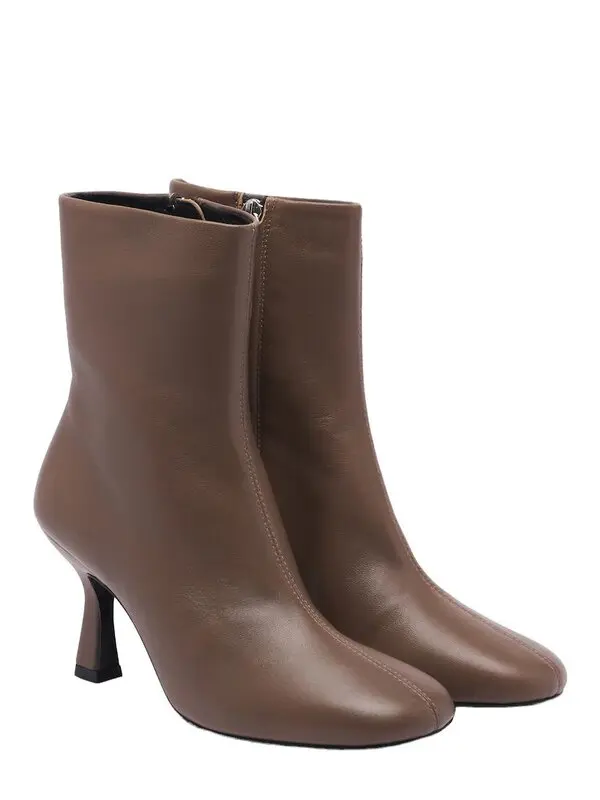 SOULIERS MARTINEZ Talin Leather Ankle Boots - Brown