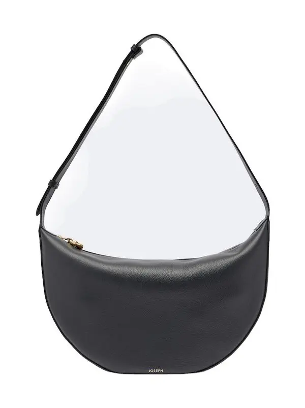 JOSEPH Bean Large Leather Shoulder Bag - Black