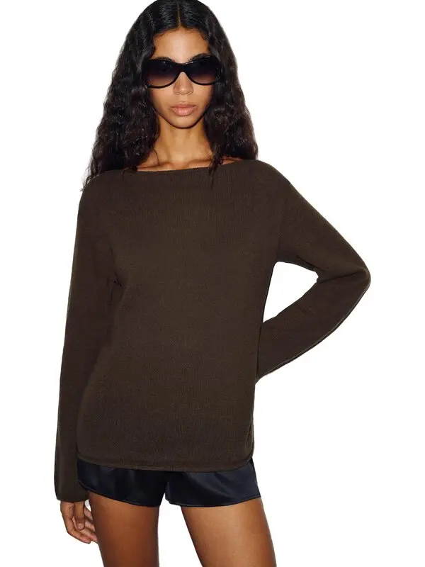 REFORMATION Marine Sweater - Brown