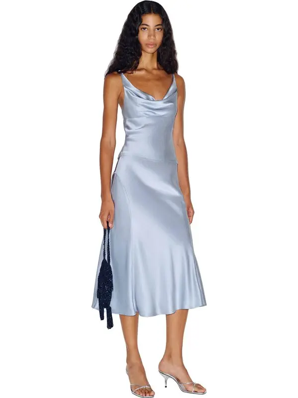 REFORMATION Olivine Silk Two Piece - Blue