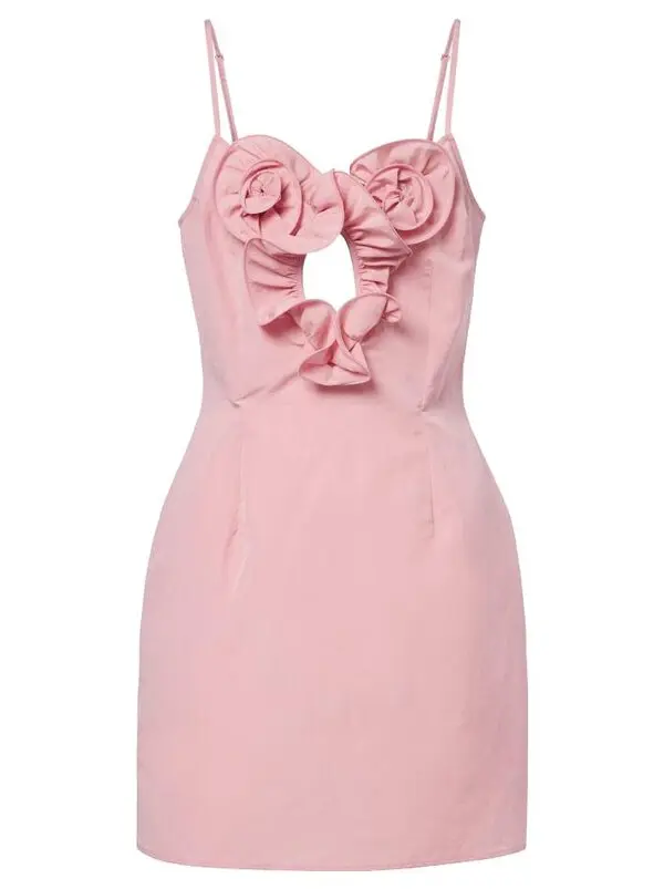 Magda Butrym Floral-appliqué Mini Dress - Pink