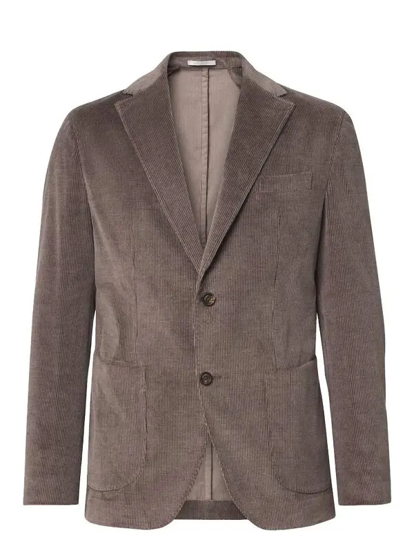 Eleventy Cotton And Cashmere Corduroy Blazer - Brown