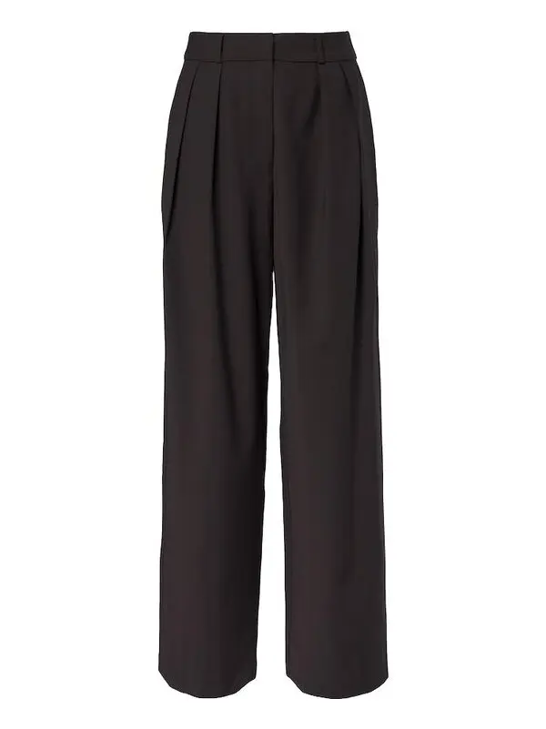 THE FRANKIE SHOP Ripley Pleated Wide-leg Pants - Brown