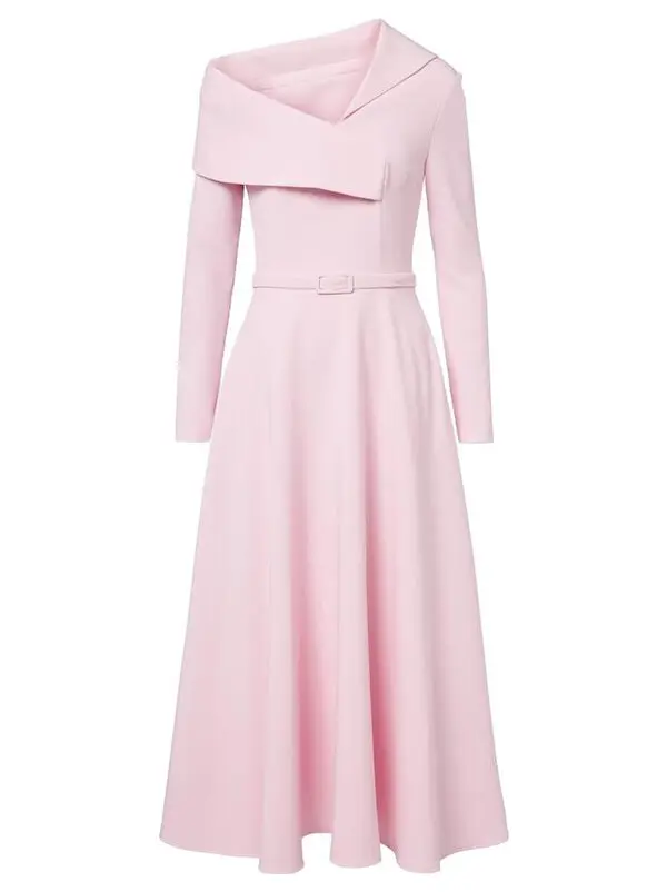 Safiyaa Odelle Asymmetrical Midi Dress - Pink