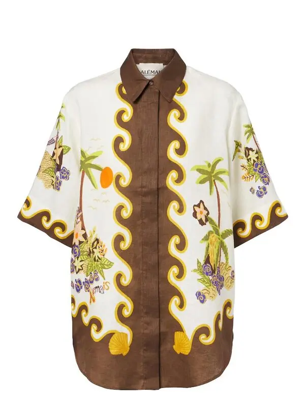 ALEMAIS Island Cove Linen Shirt - Multicoloured