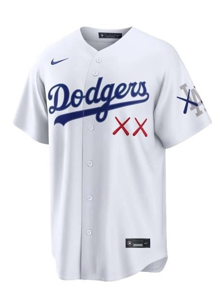 KAWS Nike Mlb Stadium Los Angeles Dodgers Jersey - White