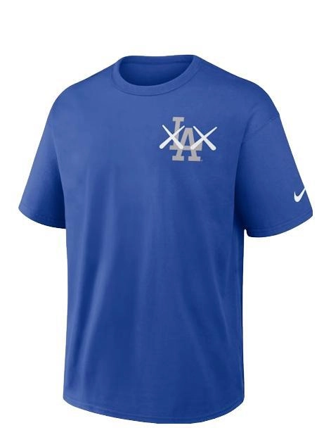 KAWS Nike Mlb Fanatics Fest Elevated Max 90 Los Angeles Dodgers Tee Shirt - Game Royal