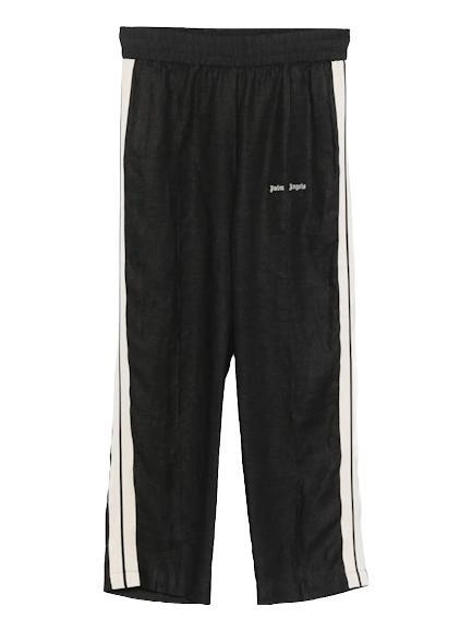 Palm Angels Classic Logo Linen Track Pants - Anthracite