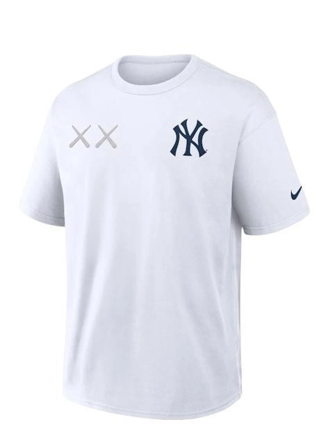 KAWS Nike Mlb Fanatics Fest Elevated Max 90 New York Yankees Tee Shirt - White