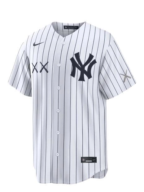 KAWS Nike Mlb Stadium New York Yankees Jersey - White/blue