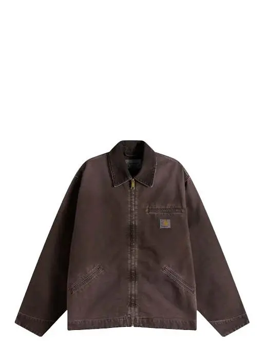 Carhartt Work In Progress Og Detroit Destroy Wash Jacket - Tobacco