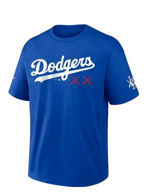 KAWS Short Sleeve Nn Max 90 Los Angeles Dodgers Tee Shirt - Game Royal
