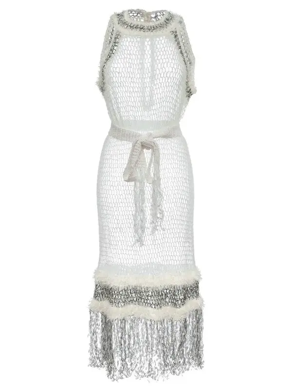 ANDREEVA Handmade Knit Dress - White