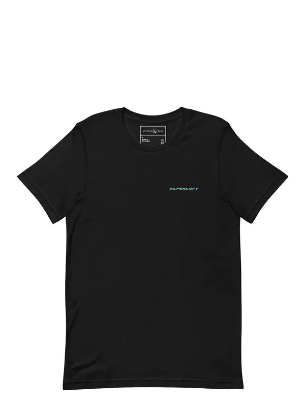 ANCHOR & CREW Higher Grounds Postmark Organic Cotton T-shirt - Black