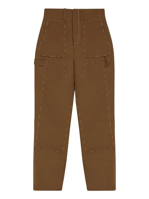 MAISON LOUIS Carpenter Couture Trousers - Brown