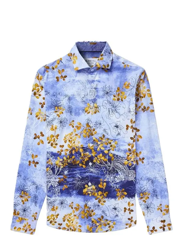 BLAKE MILL Japanese Flowers Shirt - Blue
