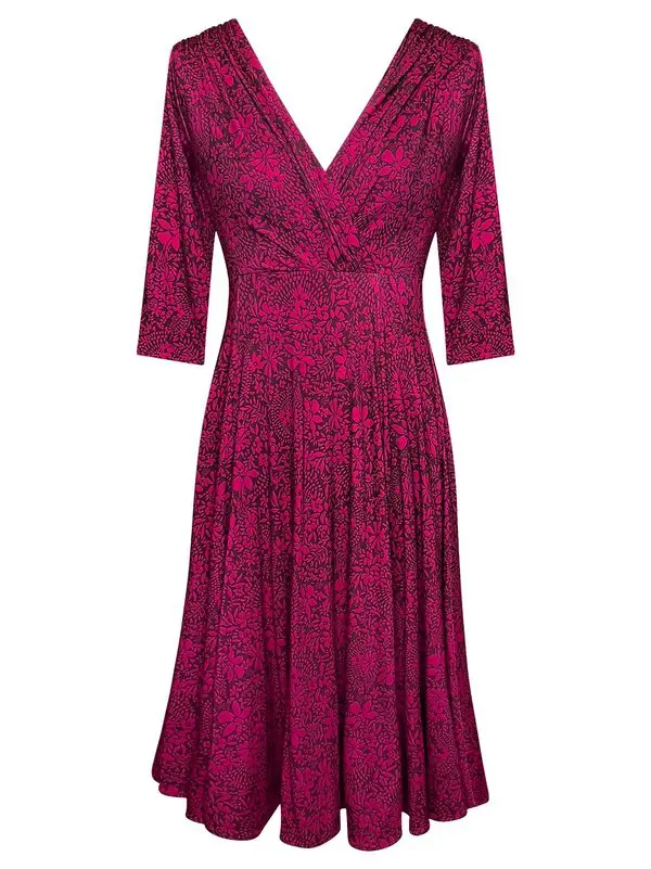 ALIE STREET LONDON Annie Dress With Floral Print And V-neckline - Pink
