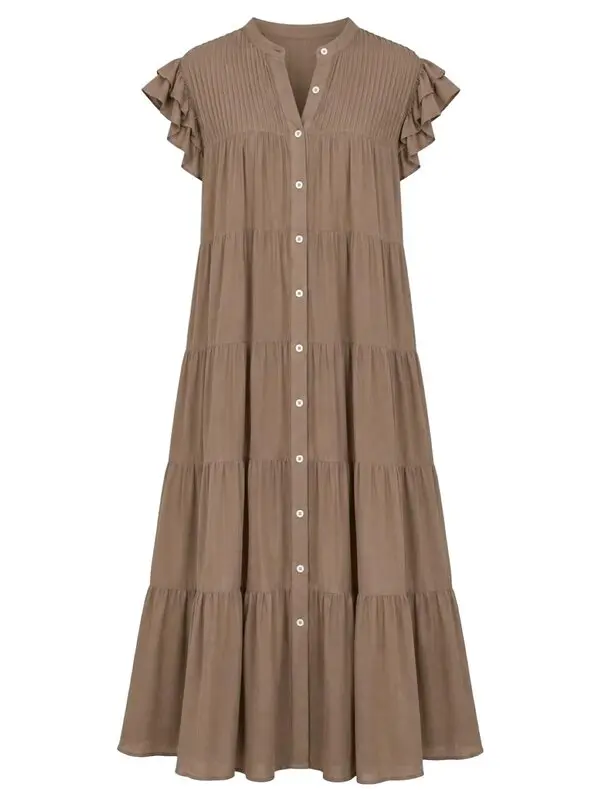 MUCHE & MUCHETTE Tracey Tiered Maxi Dress - Green