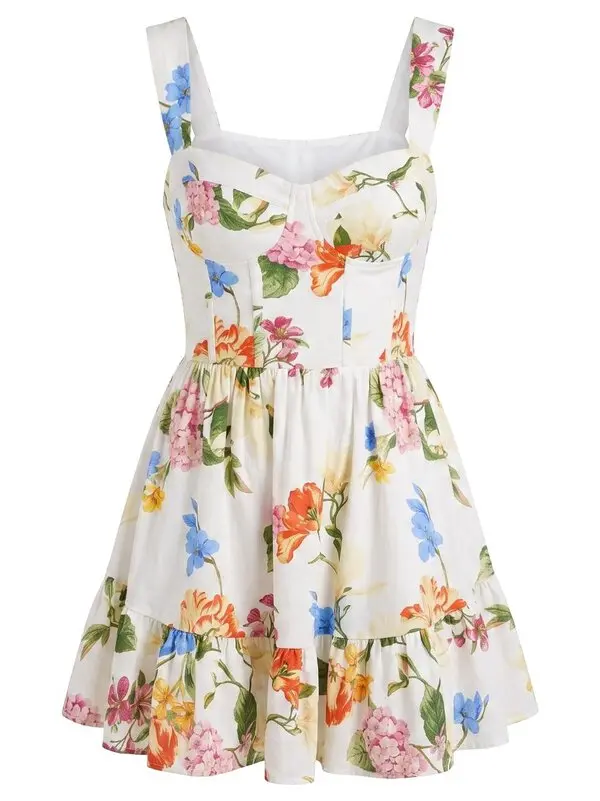 Yumi Kim Karla Dress In Botanical Breeze Ivory - White