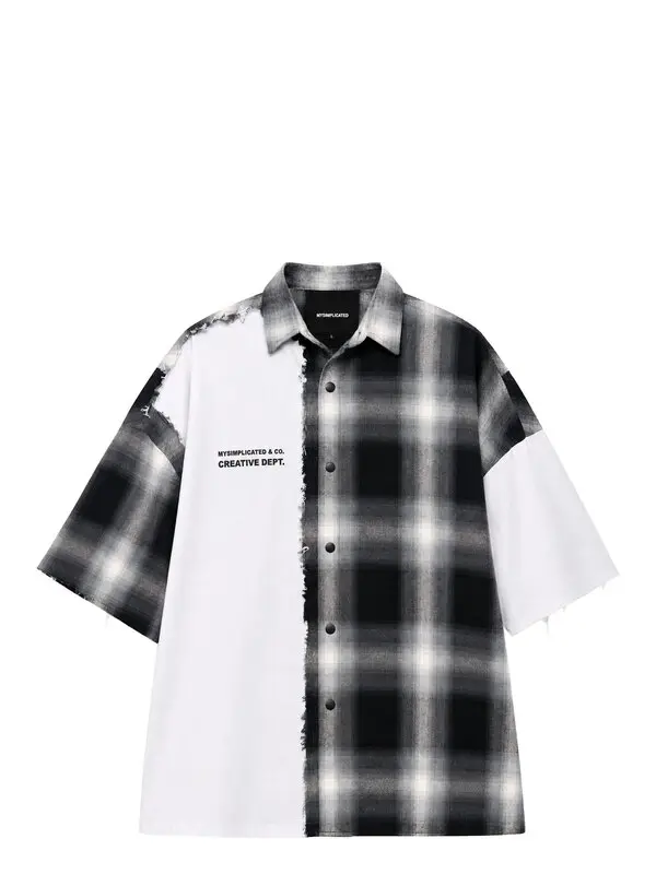 MYSIMPLICATED Grey / White ® Grey Division Overshirt - Grey/white