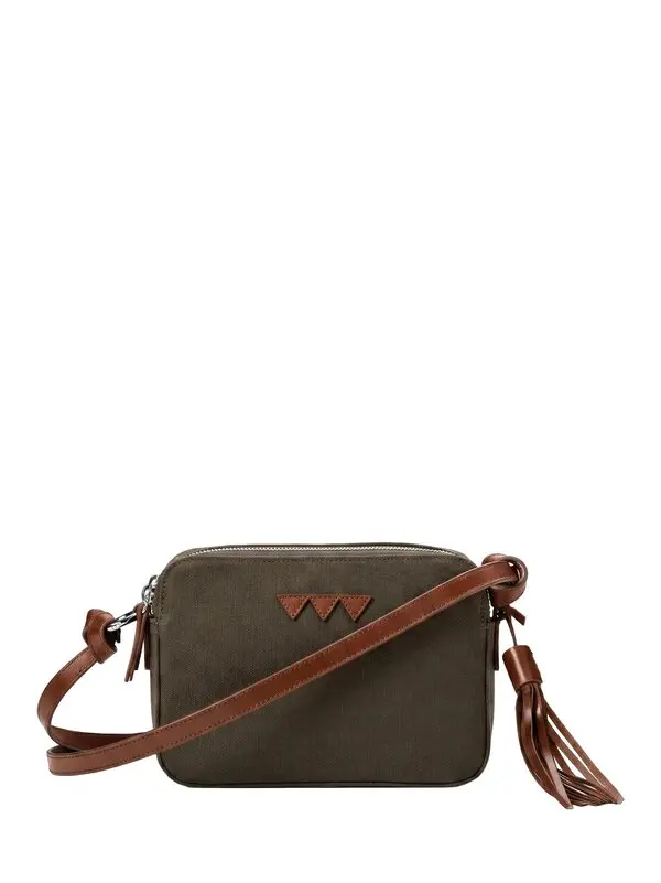 GET THE GALLOP Double Zip Crossbody Bag - Green