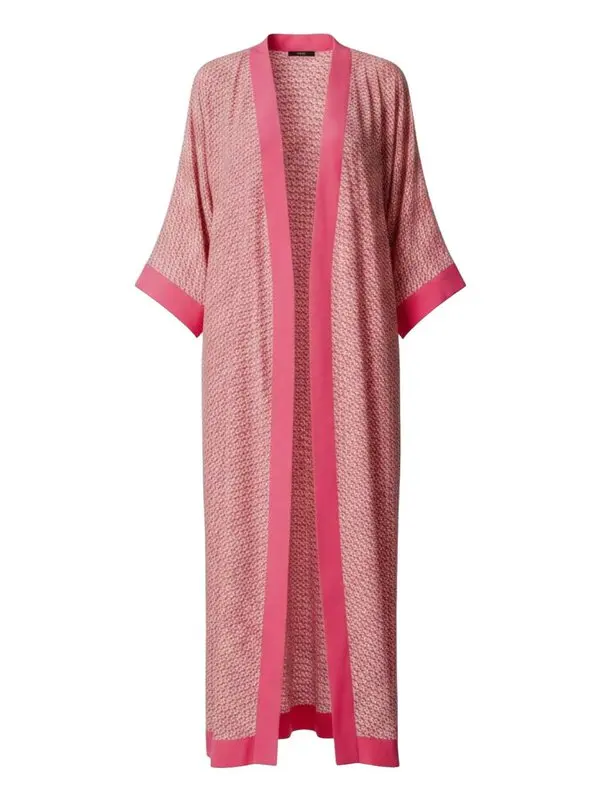 Jacques Zolty Long Silk Kimono - Pink