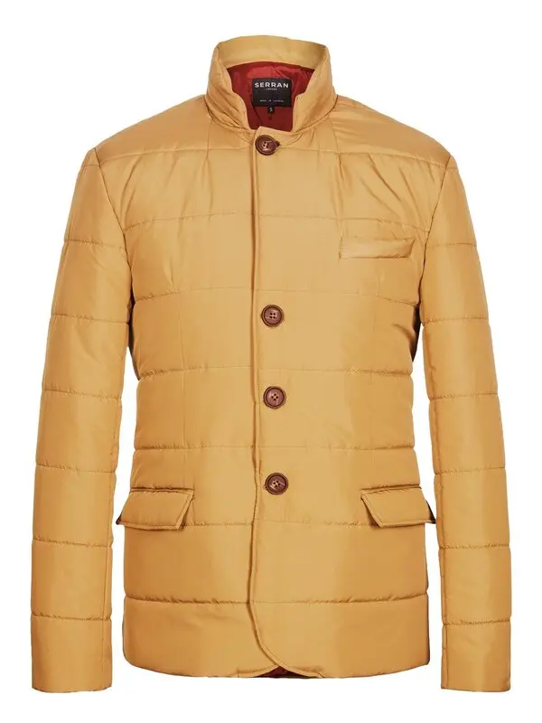 SERRAN LONDON Puffer Suit Jacket Mandarin - Orange