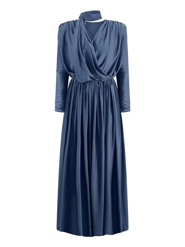RAYAN The Drape Dress - Silver