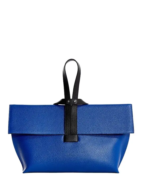 HESTER VAN EEGHEN Embossed Grained Calfskin Bag - Blue