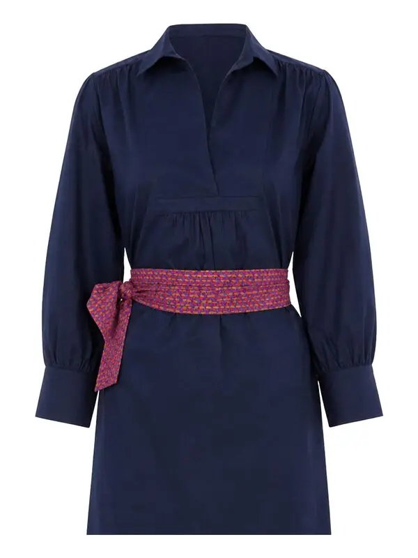 Jacques Zolty Anita Short Kaftan Cotton - Blue