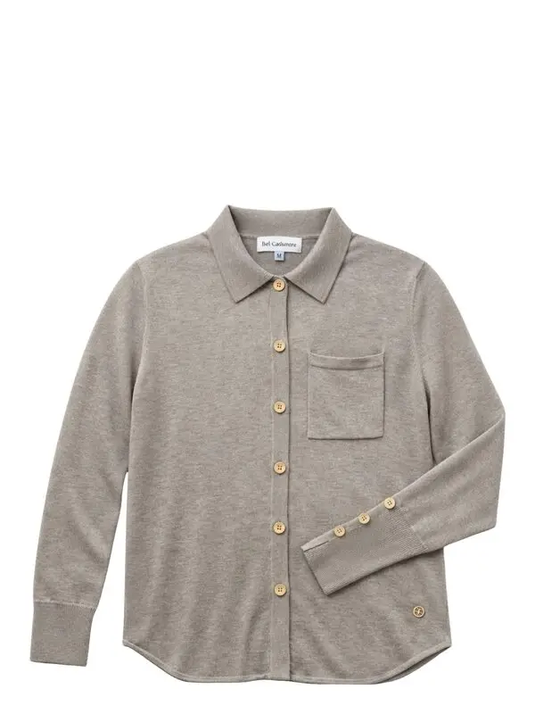 BEL CASHMERE Eloise Fine Knit Silk-cashmere Cardigan - Brown