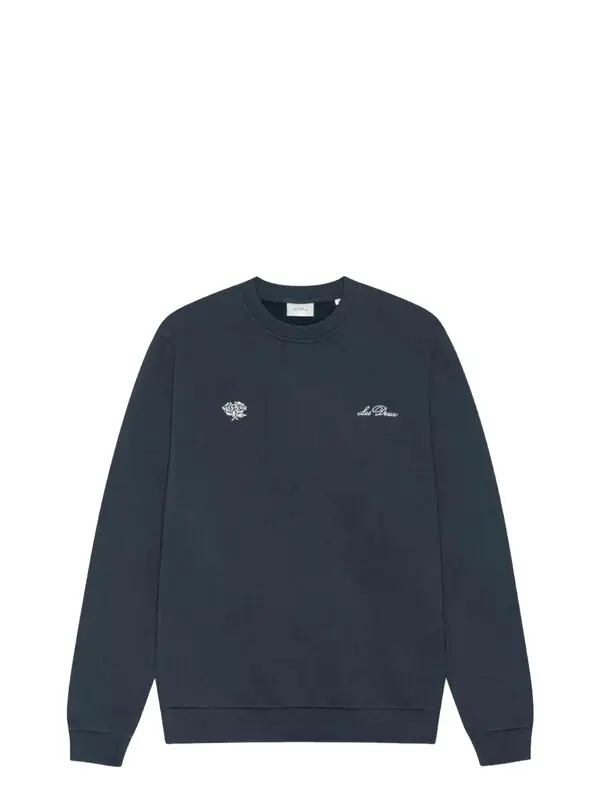 LES DEUX Logo Embroidered Sweatshirt - Blue