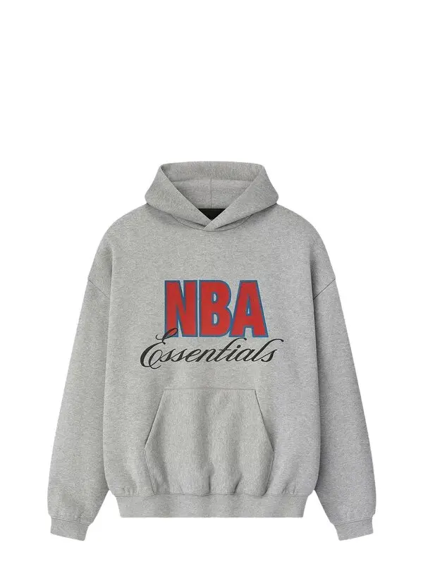 Fear Of God Logo Printed Hoodie - Grey