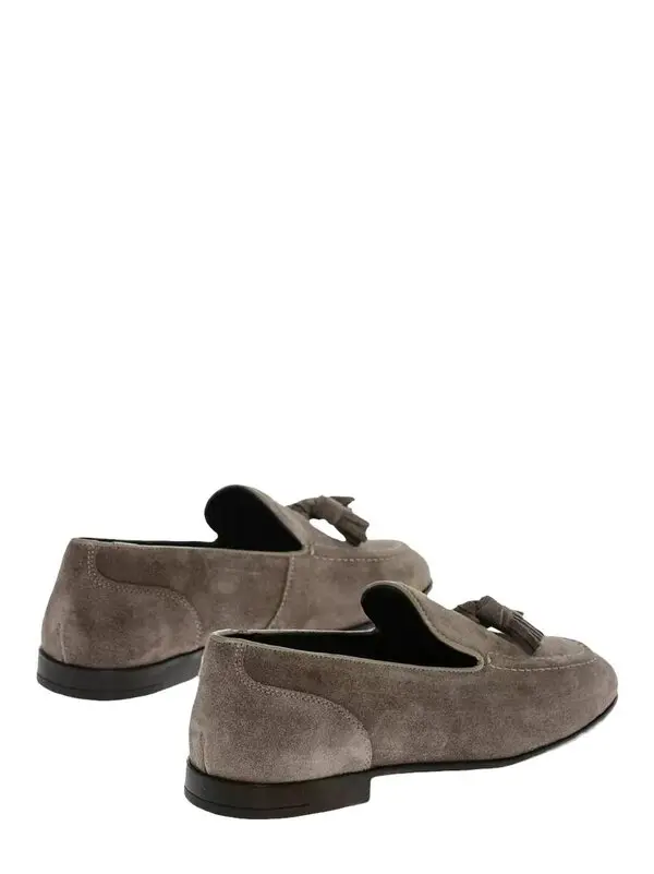 Corneliani Tassel Detail Suede Loafers - Grey