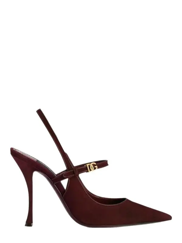 Dolce & Gabbana Suede Slingback Pumps - Red