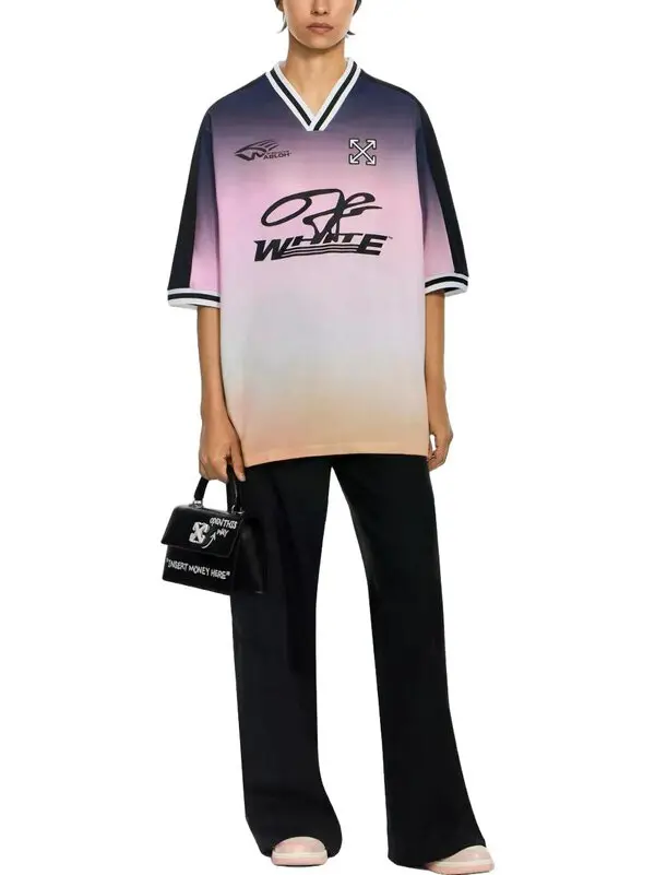 Off-White Virgin Wool Wide-leg Trousers - Pink
